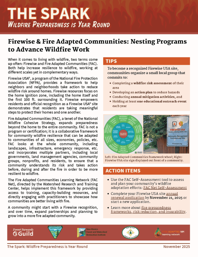 The Spark: Firewise and Fire Adapted Communities - New Mexico Forest ...